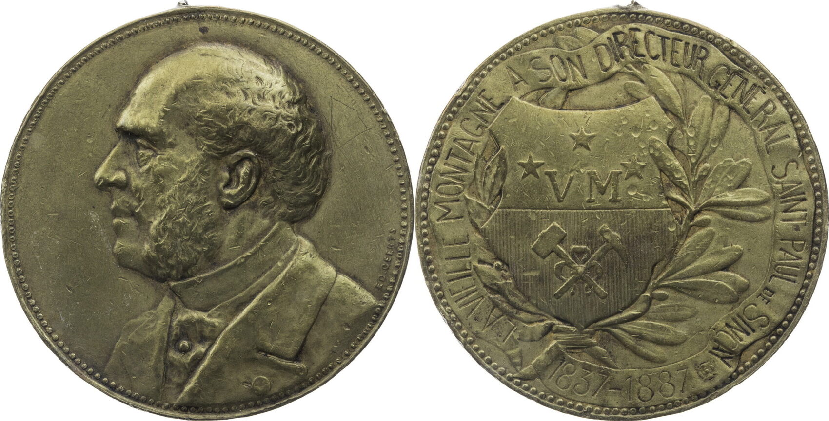 Frankreich, Vieille-Montagne Medaille 1887 Louis-Alexandre Saint Paul ...