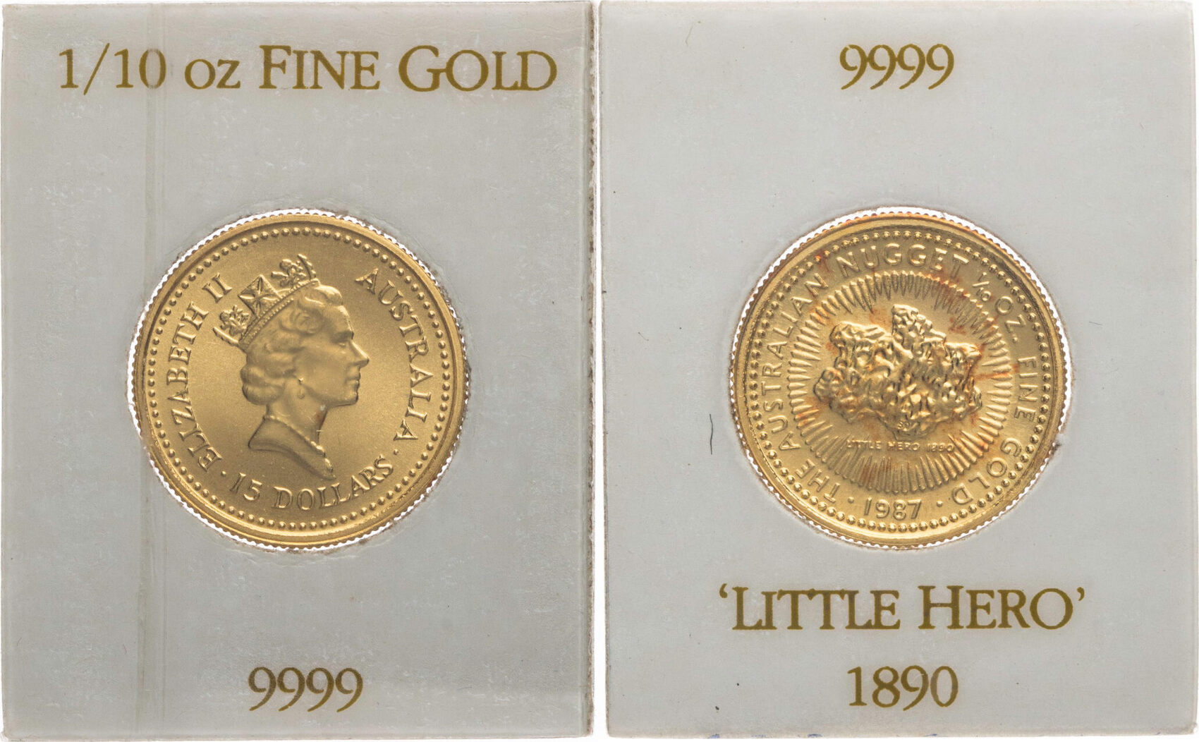 Australien 15 Dollar 1987 1/10 Oz. Nugget Little Hero 1890 VF-EF | MA-Shops