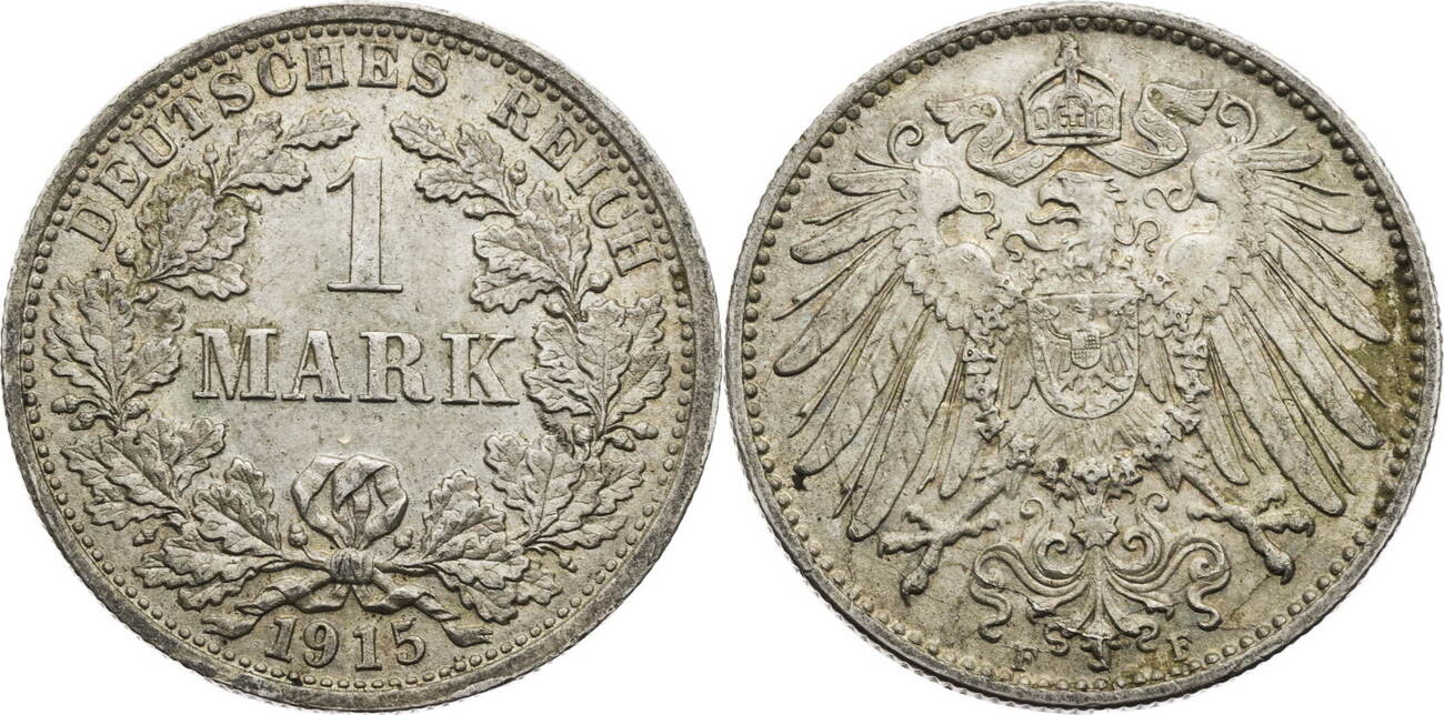 Kaiserreich 1 Mark 1915 F Kursmünze (1891-1916) VF | MA-Shops