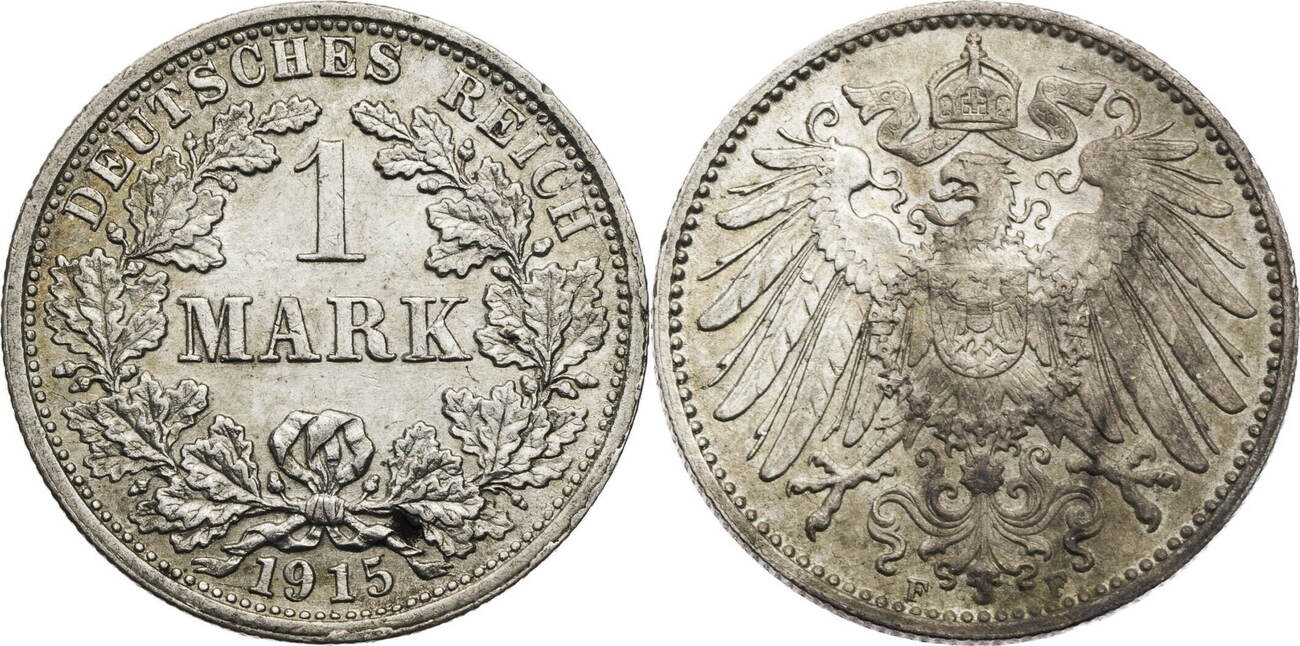 Kaiserreich 1 Mark 1915 F Kursmünze (1891-1916) VF | MA-Shops
