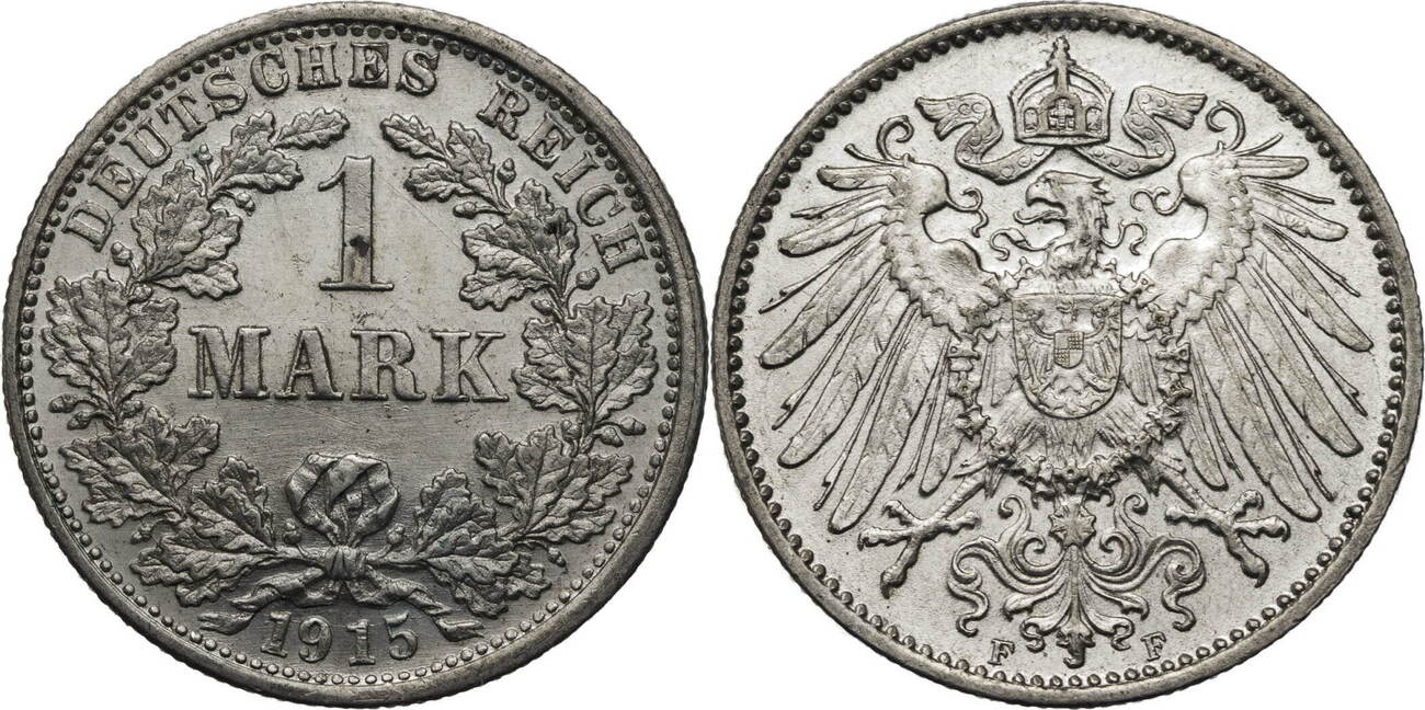 Kaiserreich 1 Mark 1915 F Kursmünze (1891-1916) VF | MA-Shops
