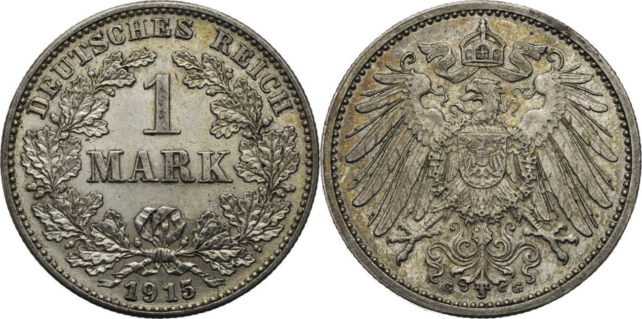 Kaiserreich 1 Mark 1915 G Kursmünze (1891-1916) VF | MA-Shops