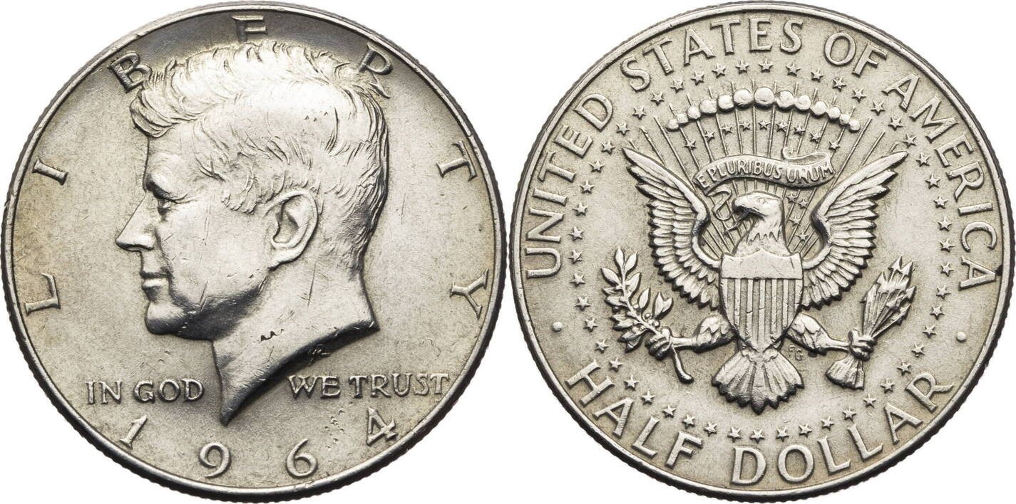 USA 1964 Half Dollar Kennedy VF-EF | MA-Shops