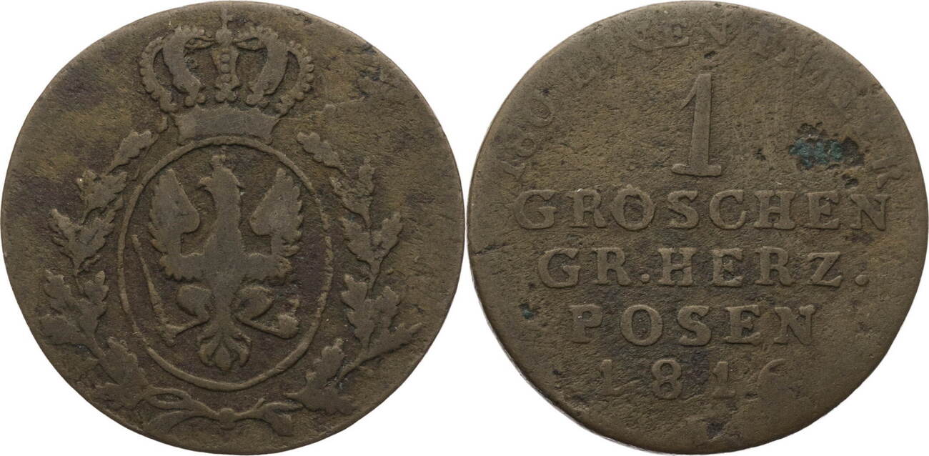 Brandenburg-Preussen 1 Groschen 1816 Friedrich Wilhelm III. (1797-1840 ...