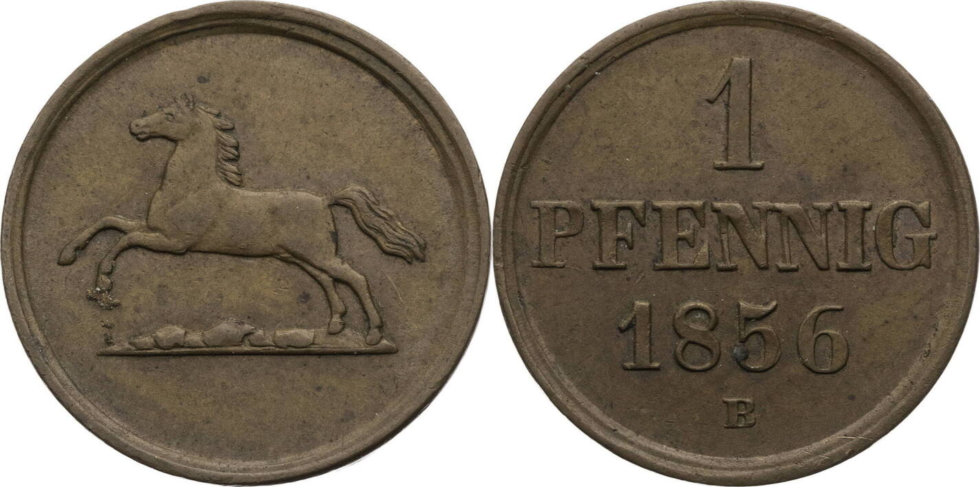 Braunschweig 1 Pfennig 1856 B Wilhelm I. (1831-1884) - Kursmünze (1851 ...