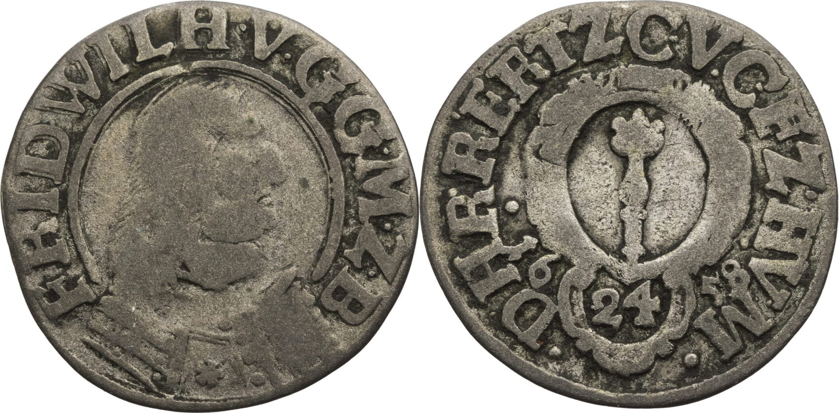 Brandenburg Preussen 1 24 Taler 1658 Friedrich Wilhelm 1640 1688