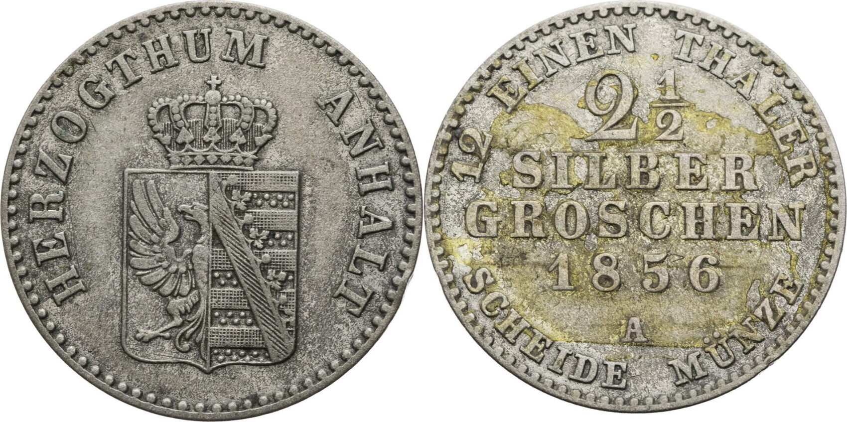 Anhalt-Bernburg 2½ Silbergroschen 1856 A Alexander Karl (1834-1863 ...