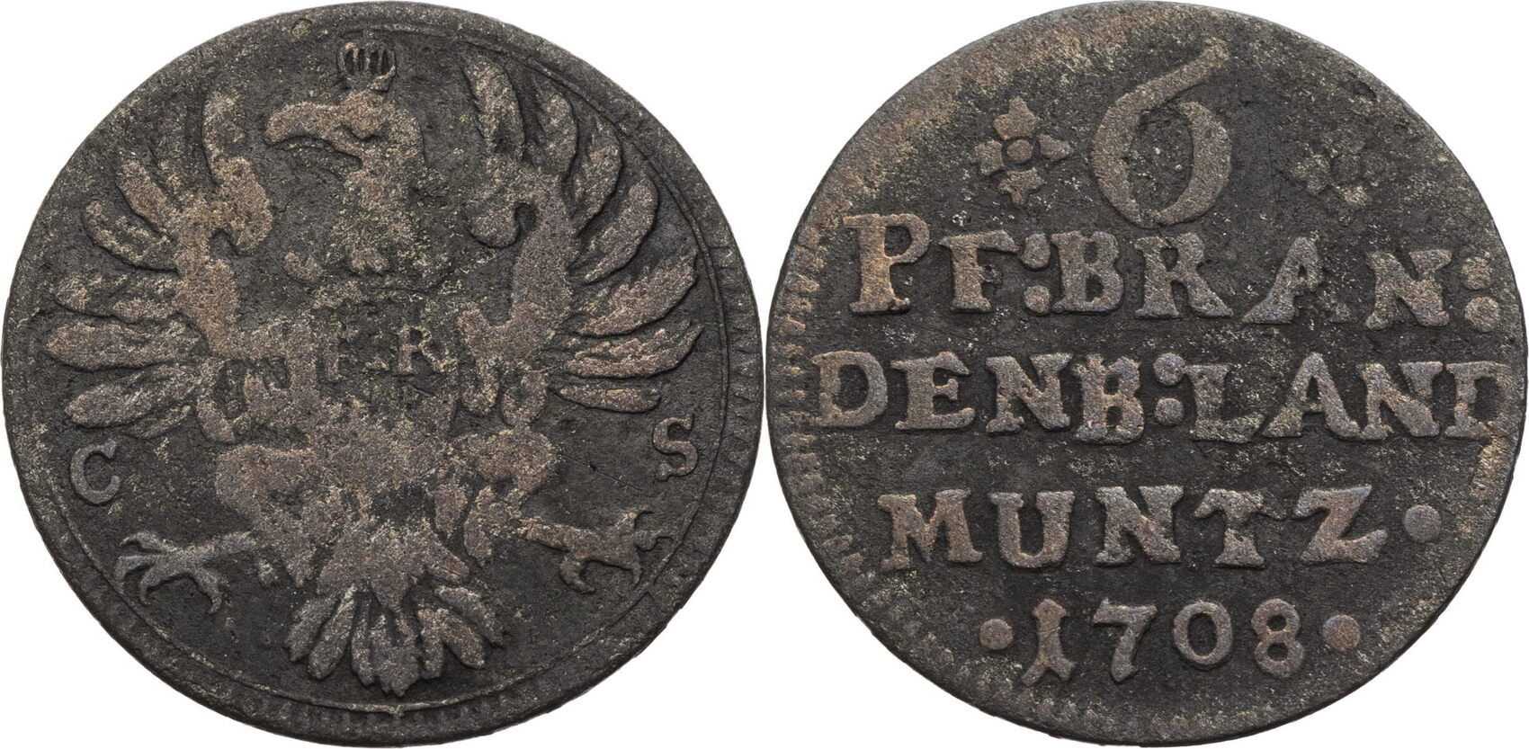 Preussen, Königreich 6 Pfennig 1708 CS Friedrich I. (1701-1713) F | MA ...