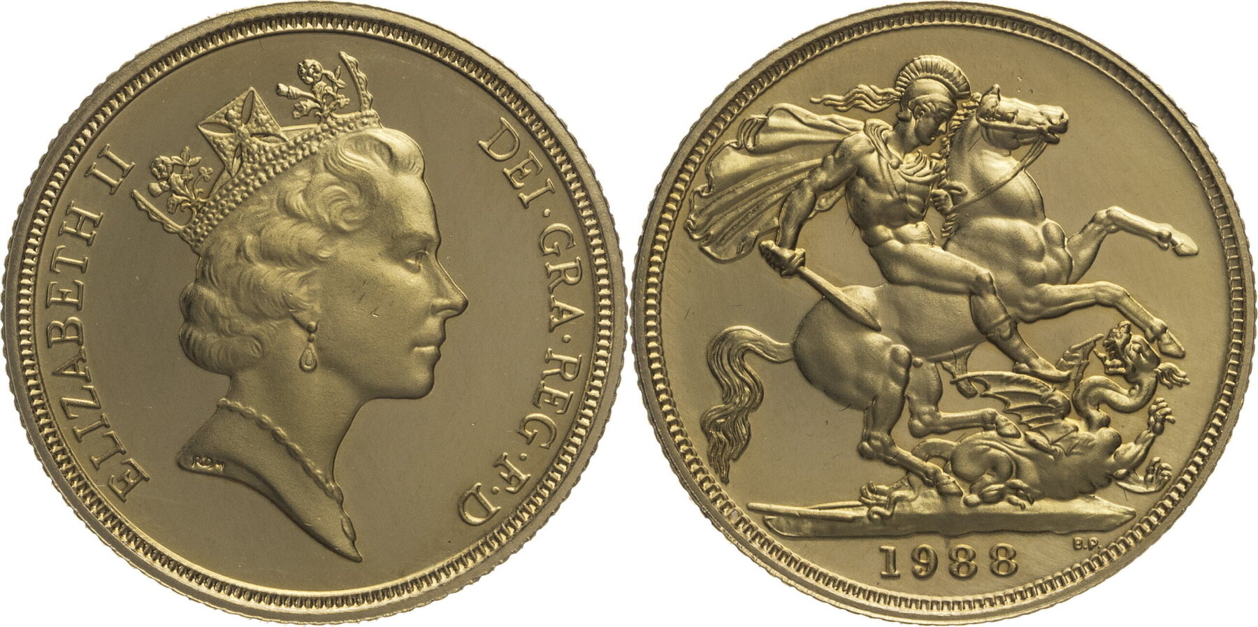 Großbritannien 1 Sovereign 1988 Elisabeth II. (1952-2022) - 3rd ...