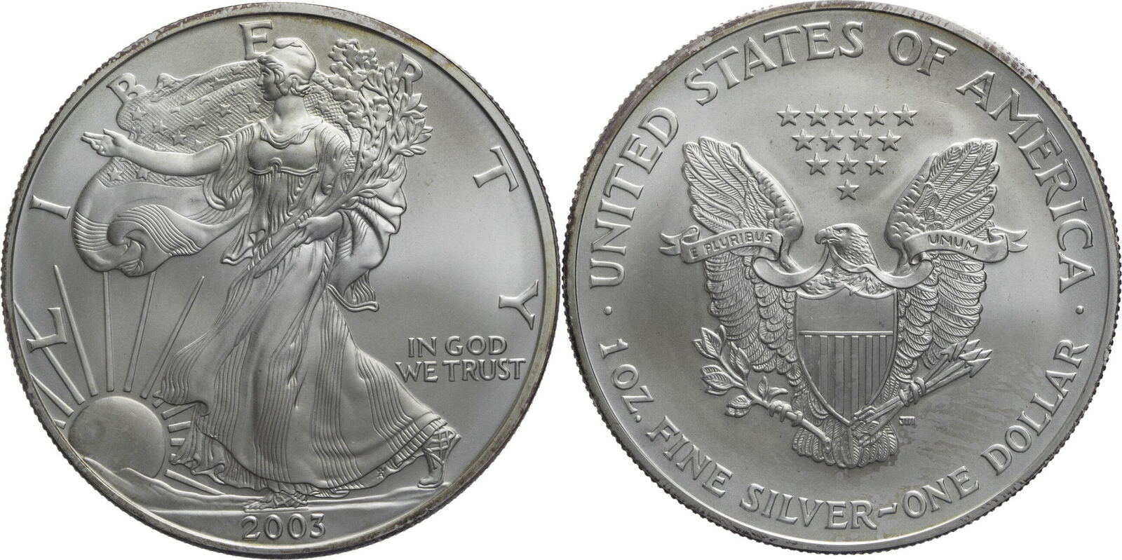 USA 1 Dollar 2003 American Silver Eagle - 1 Oz Silver UNC | MA-Shops