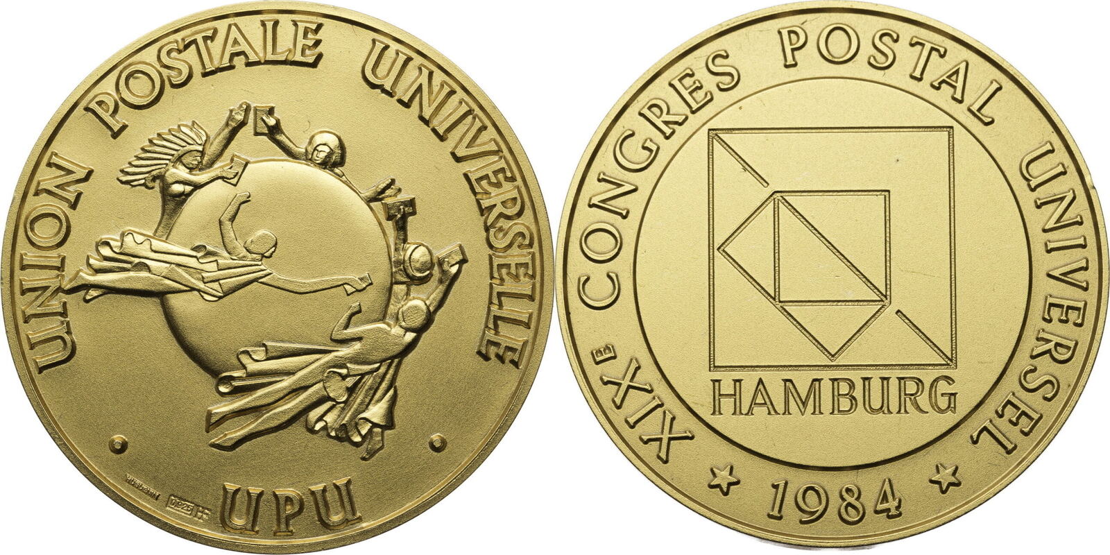 Hamburg Medaille 1984 UPU Union Postale Universelle - XIX Congres ...