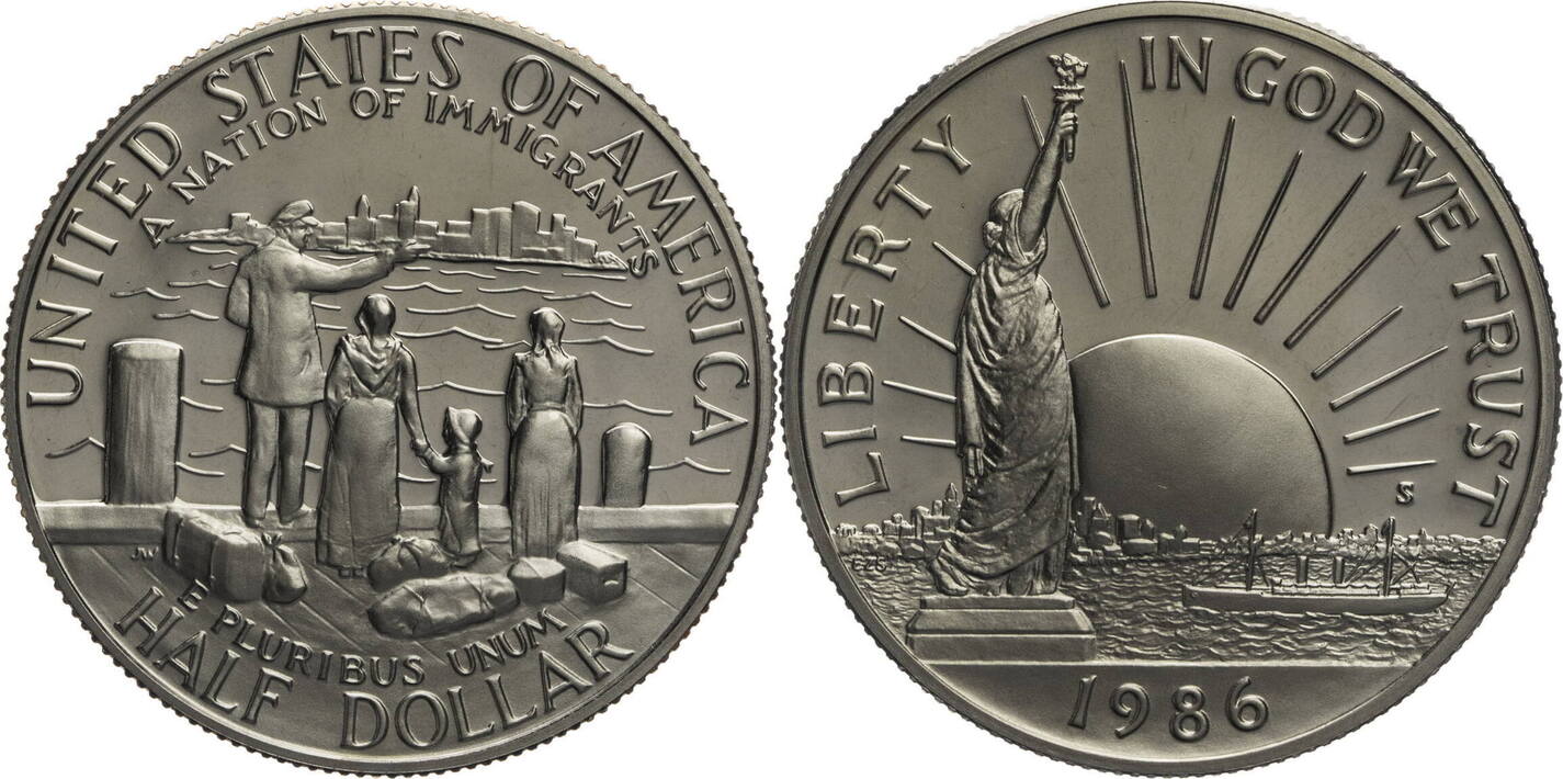 USA Half Dollar 1986 S Statue of Liberty Proof, in Kapsel | MA-Shops