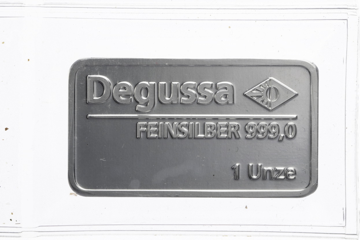 Degussa Silberbarren o.J. 1 Ounce Silver UNC-, in Folie | MA-Shops
