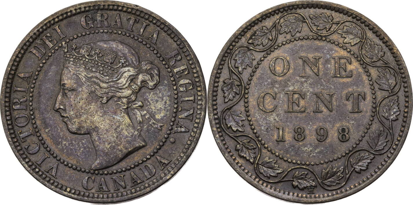 Kanada 1 Cent 1898 Victoria (1837-1901) - Kursmünze VF-EF | MA-Shops