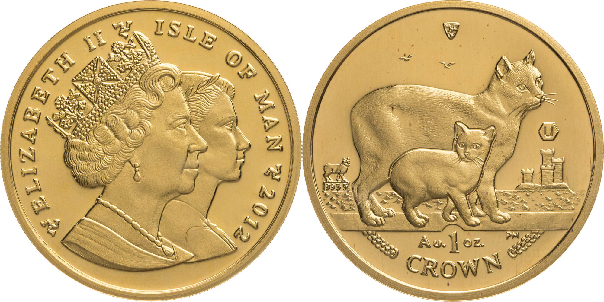 Isle of Man 1 Crown 2012 Elizabeth II (1952-2022) - 25th Anniversary of ...