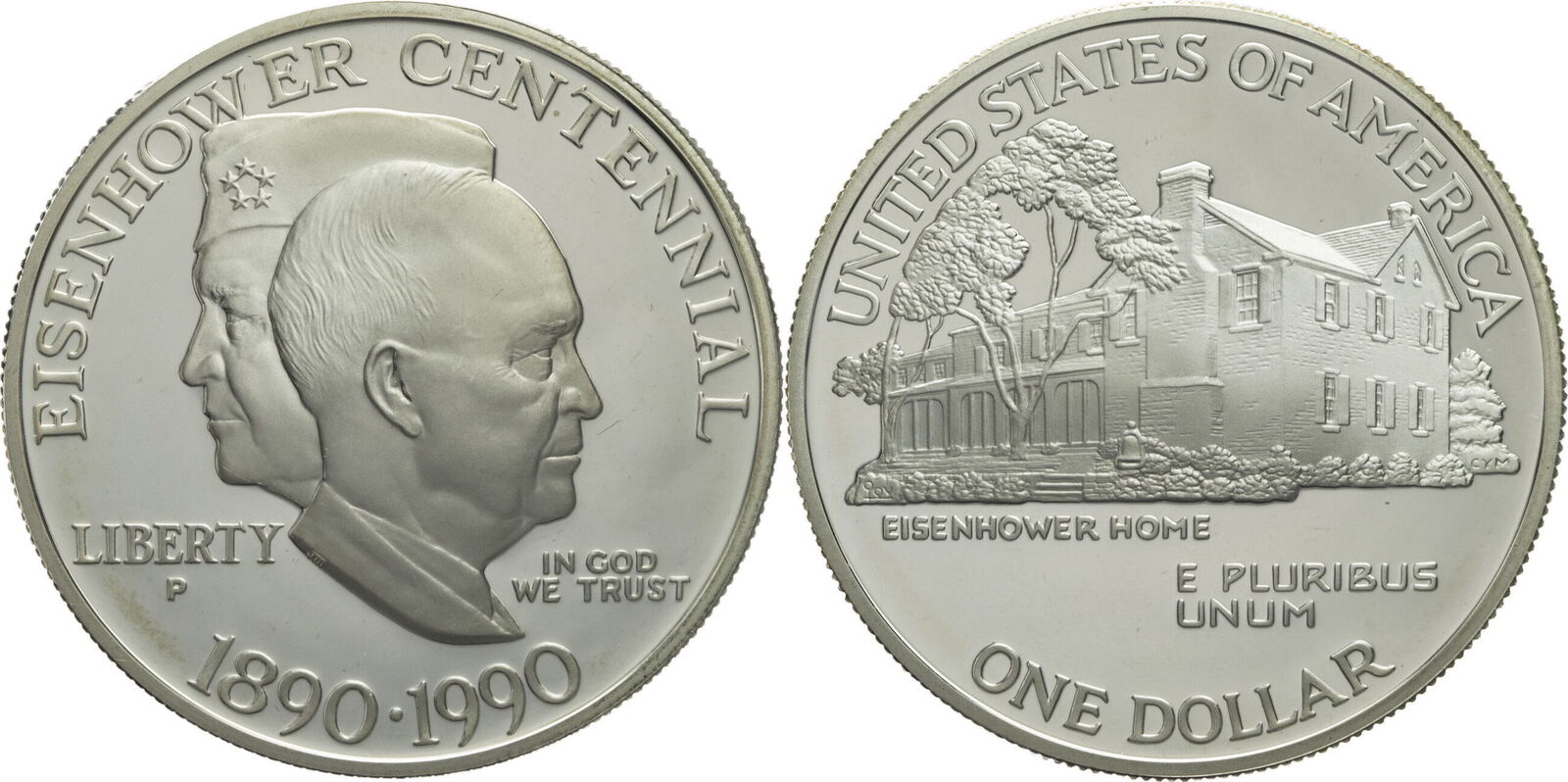 USA 1 Dollar 1990 P Eisenhower Centennial Proof | MA-Shops