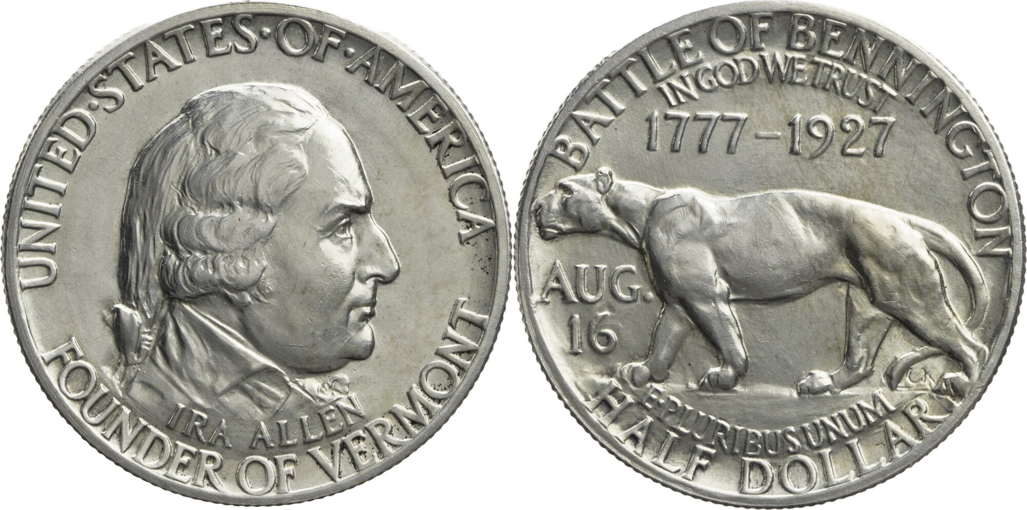 USA ½ Dollar 1927 Vermont Sesquicentennial VF-EF | MA-Shops