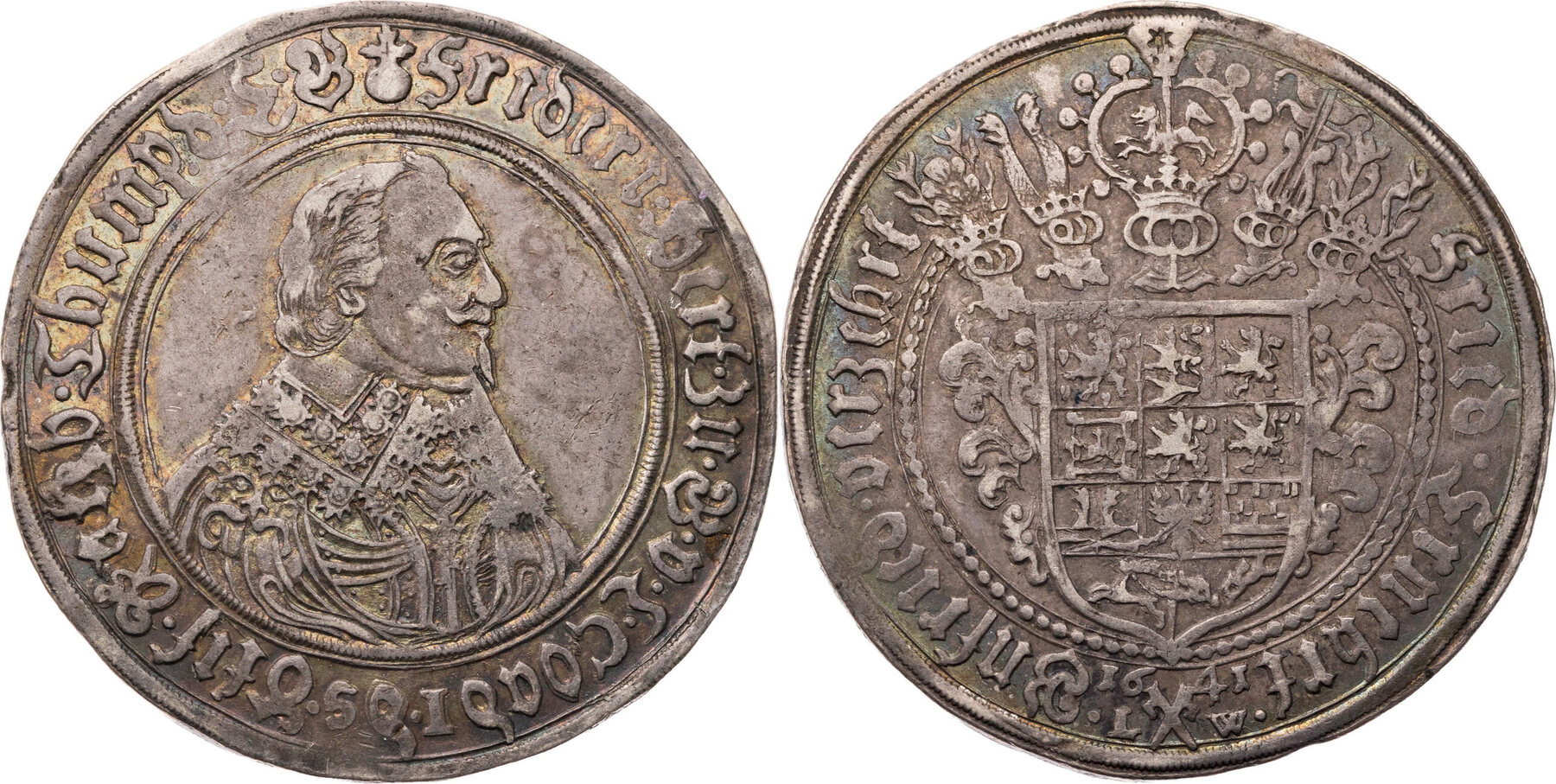 Braunschweig-Lüneburg-Celle Taler 1641 Friedrich (1636-1648), Clausthal schöne Tönung, VF+ | MA ...