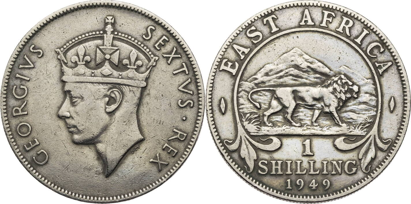 British East-Africa 1 Shilling 1949 Georg VI. (1936-1952) - Kursmünze (1948-1952) VF | MA-Shops