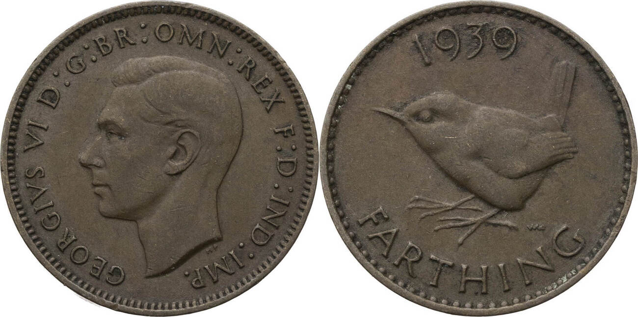 Großbritannien Farthing 1939 George VI. (1936-1952) - Kursmünze (1937 ...