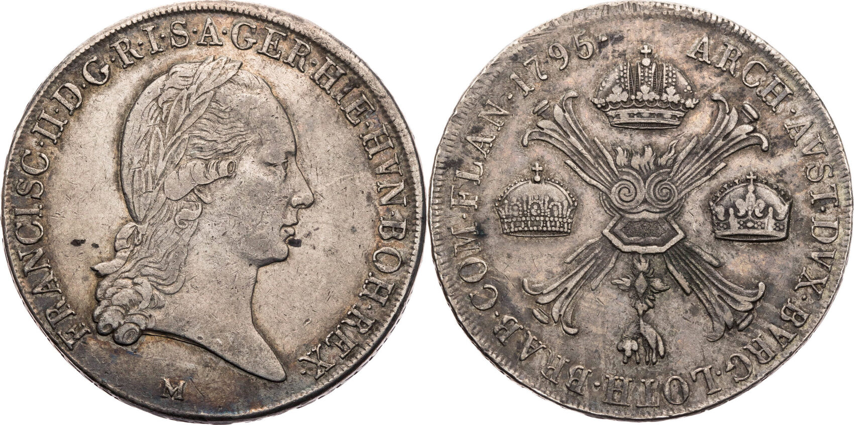 RDR, Habsburg Kronentaler 1795 M Franz II. (1792-1806) VF | MA-Shops
