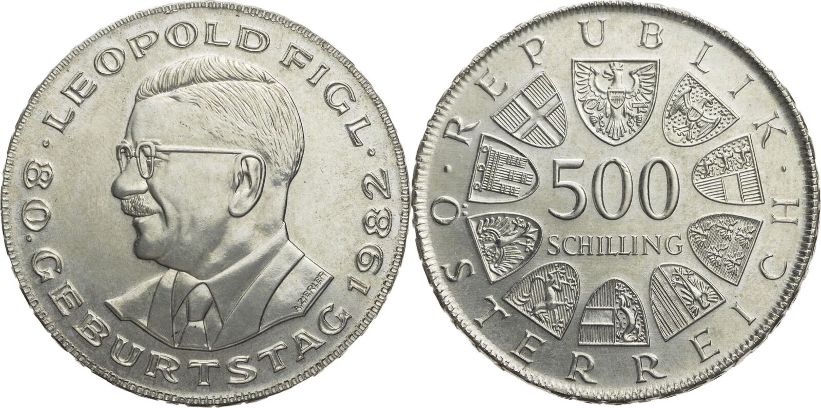Österreich 500 Schilling 1982 Leopold Figl VF-EF | MA-Shops