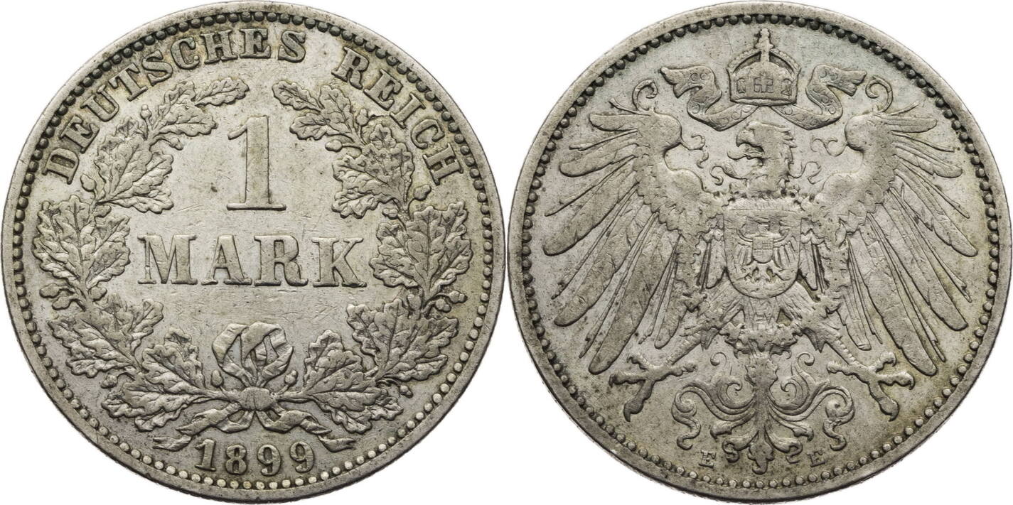 Kaiserreich 1 Mark 1899 E Kursmünze (1891-1916) VF | MA-Shops