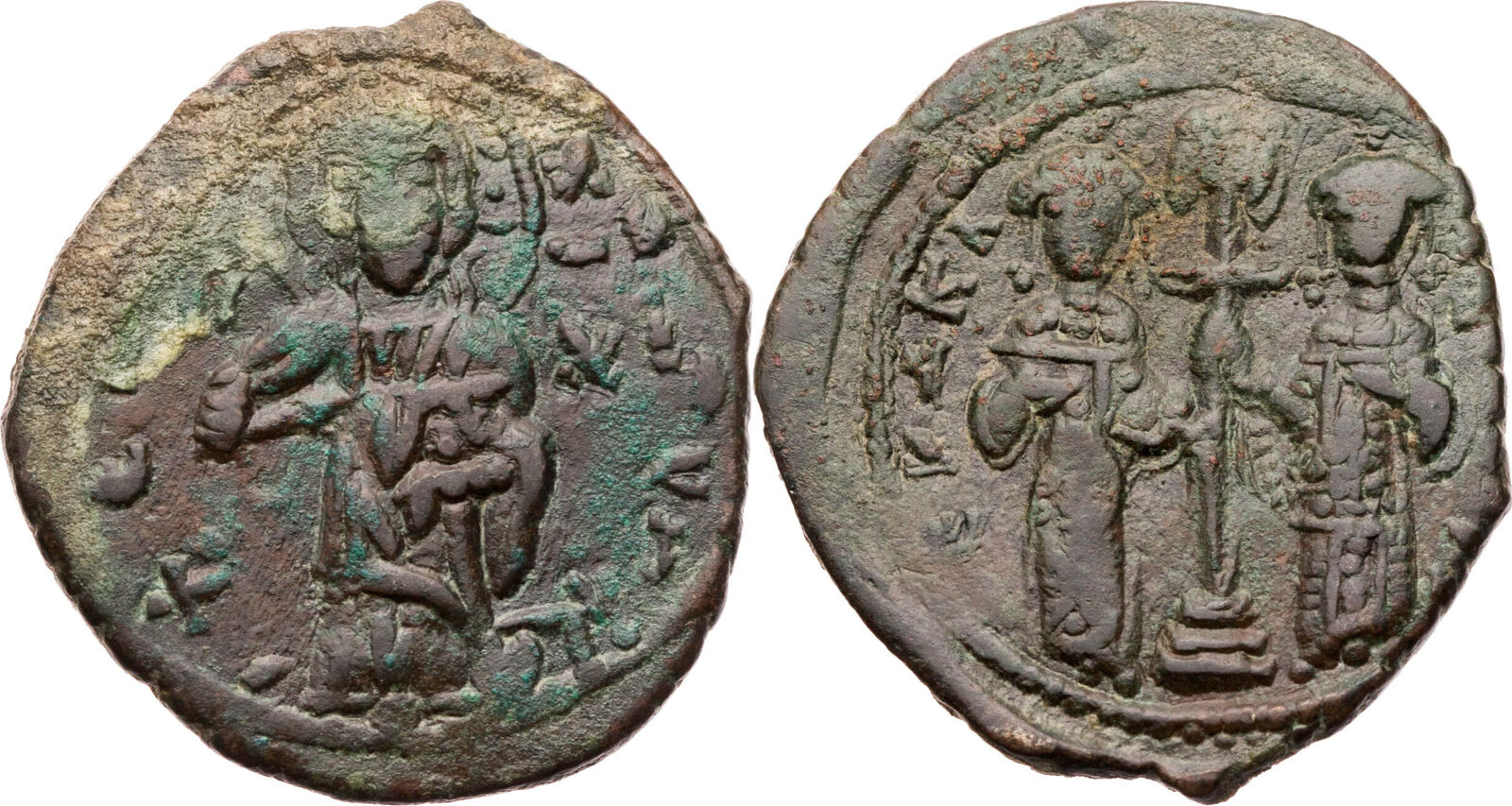 Byzanz Follis (40 Nummi) 1059-1067 Konstantinos X. Dukas mit Eudokia ...