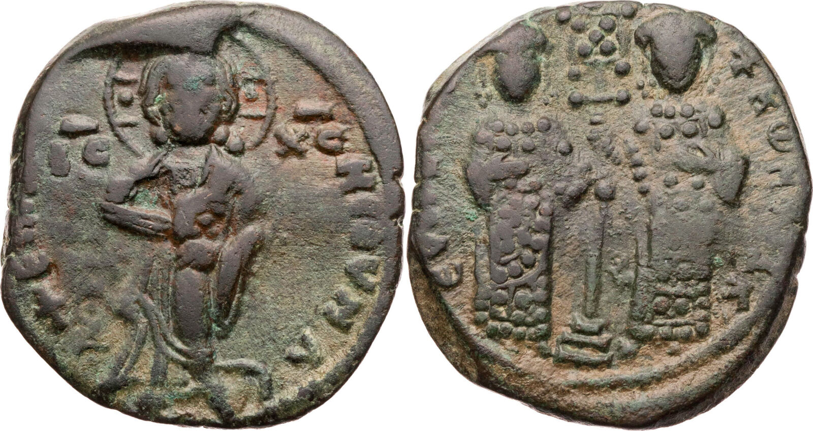 Byzanz Follis (40 Nummi) 1059-1067 Konstantinos X. Dukas mit Eudokia ...