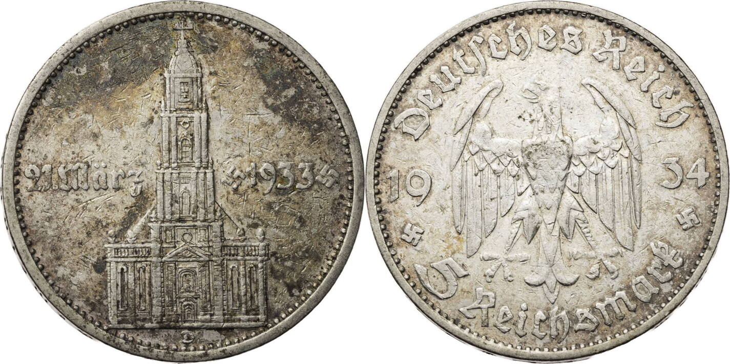 Drittes Reich 5 Reichsmark 1934 D Zum Jahrestag der Eröffnung des ...