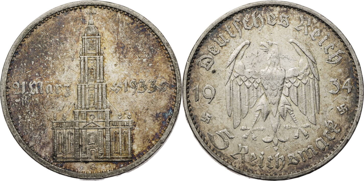 Drittes Reich 5 Reichsmark 1934 E Zum Jahrestag der Eröffnung des ...