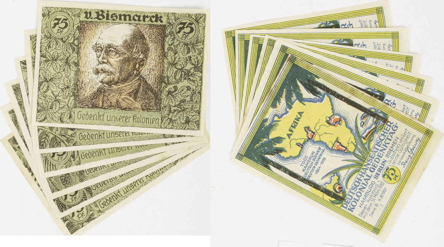 Berlin 6x75 Pfennig 4.11.1921 Komplette Serie von 6 Scheinen - Deutsch ...