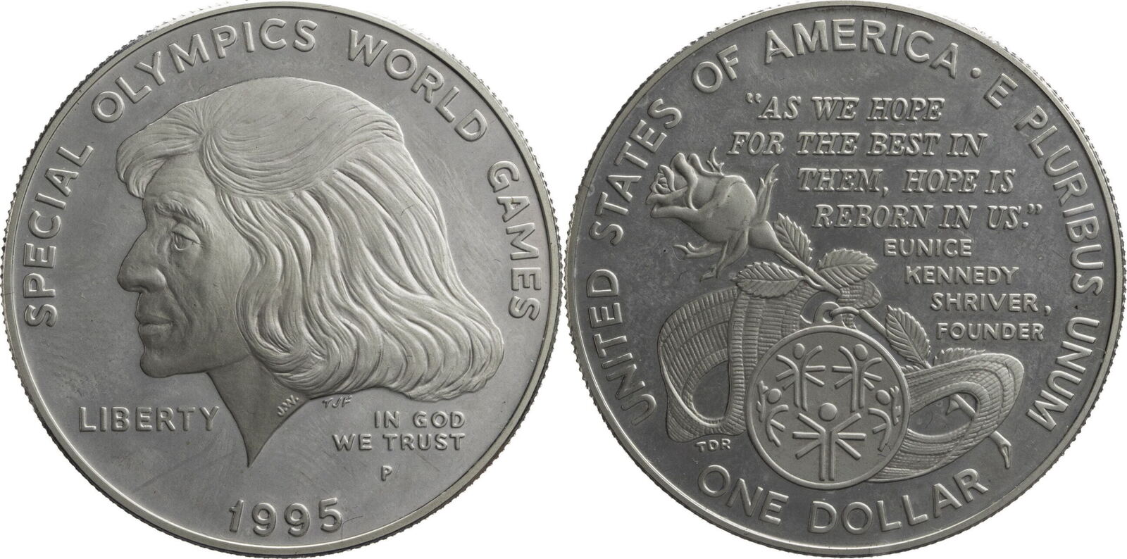 USA 1 Dollar 1995 P Special Olympics World Games Proof | MA-Shops
