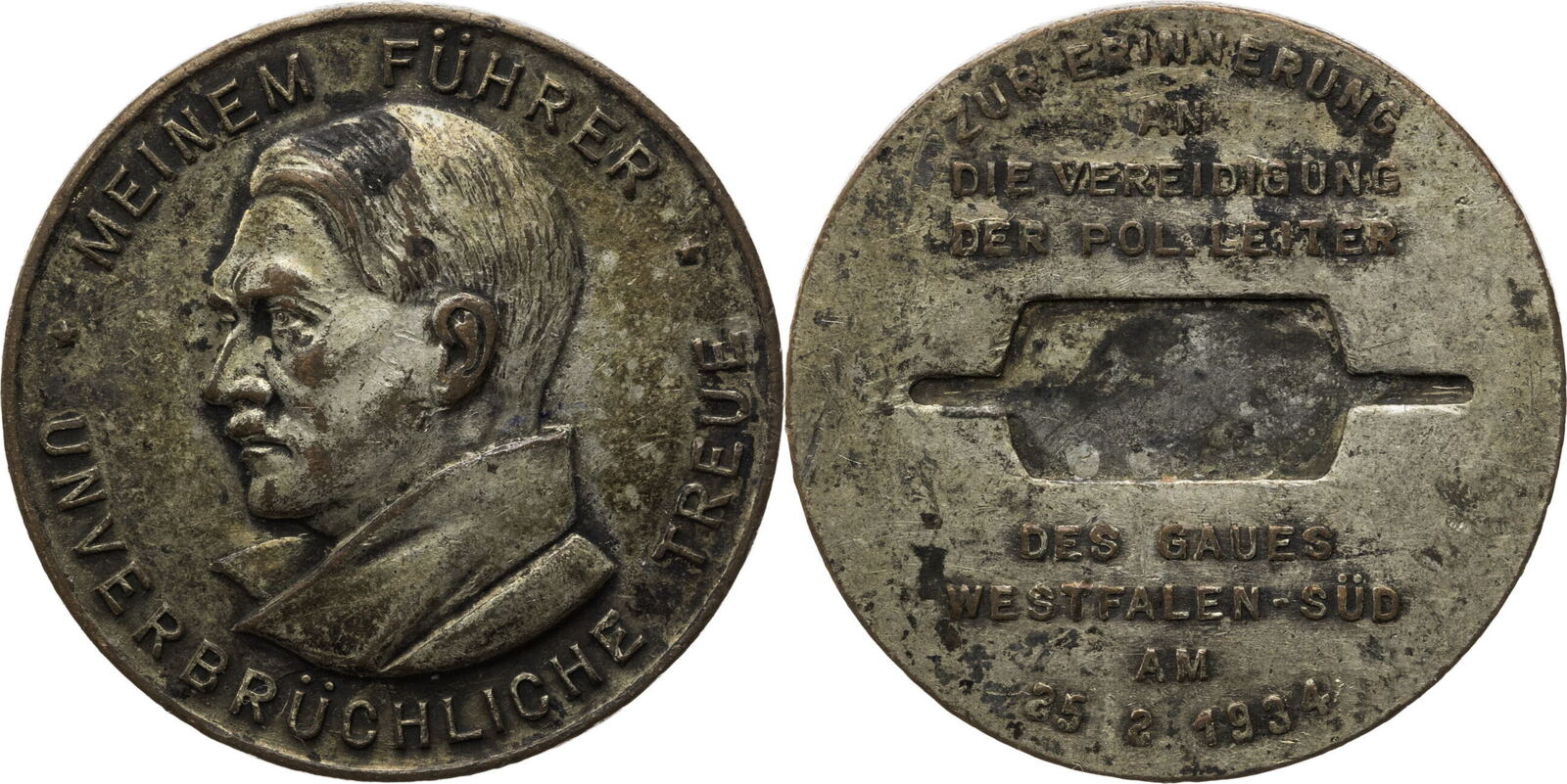 Drittes Reich Abzeichen 1934 Zur Erinnerung an die Vereidigung der Pol ...