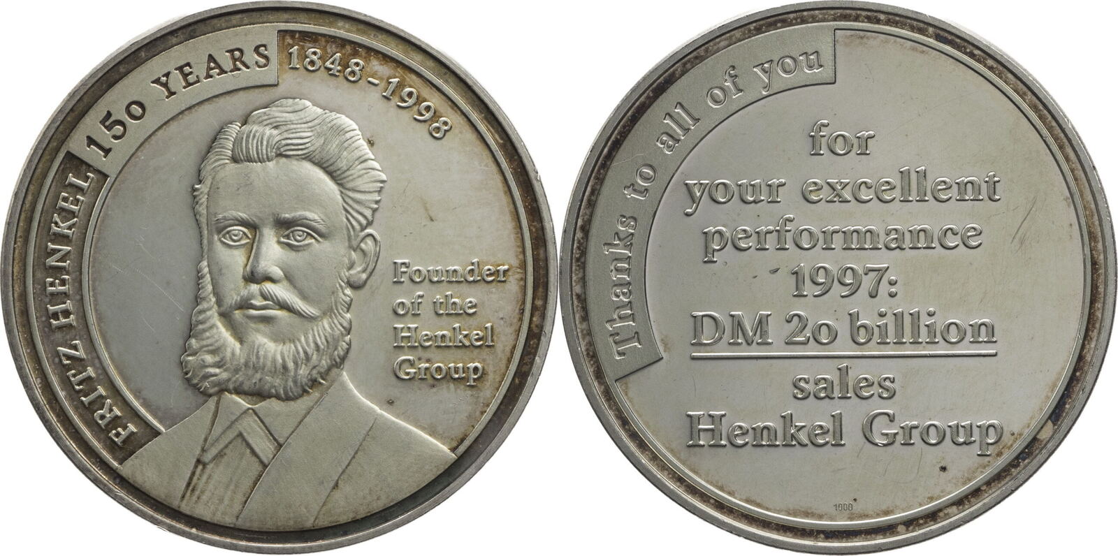 Düsseldorf, Deutschland Medaille 1998 Henkel Group - 20 billion sales ...