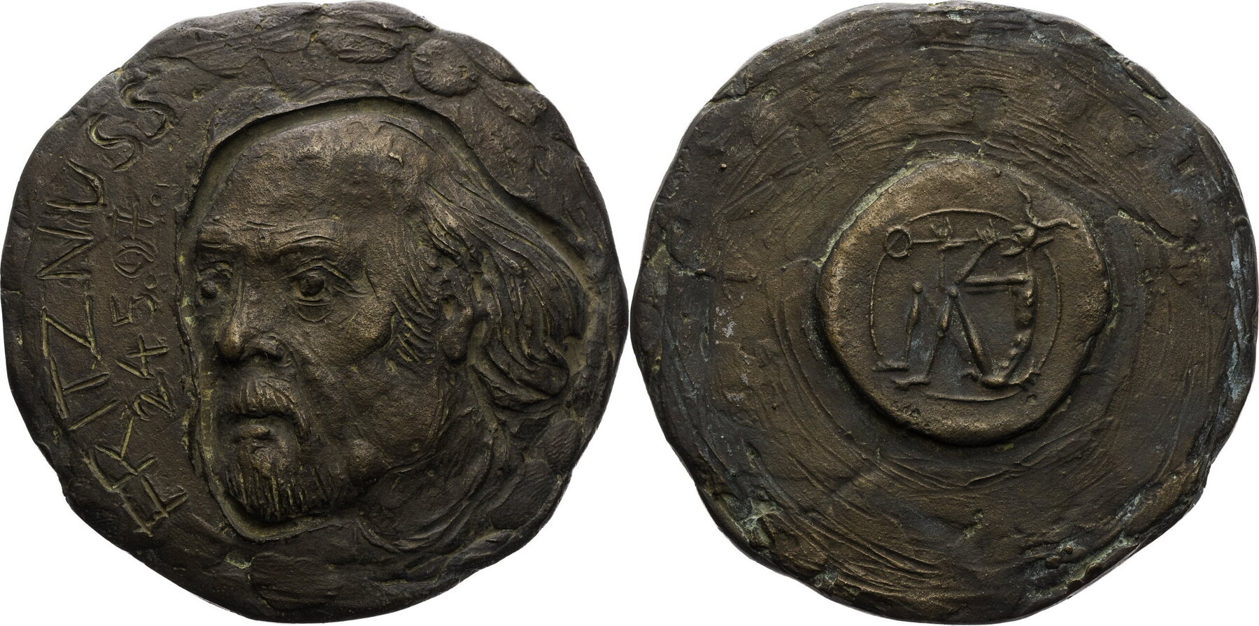 Stümpfelbach Medaille 1996 Auf den 90. Geburtstag Fritz Nuss von Karl ...