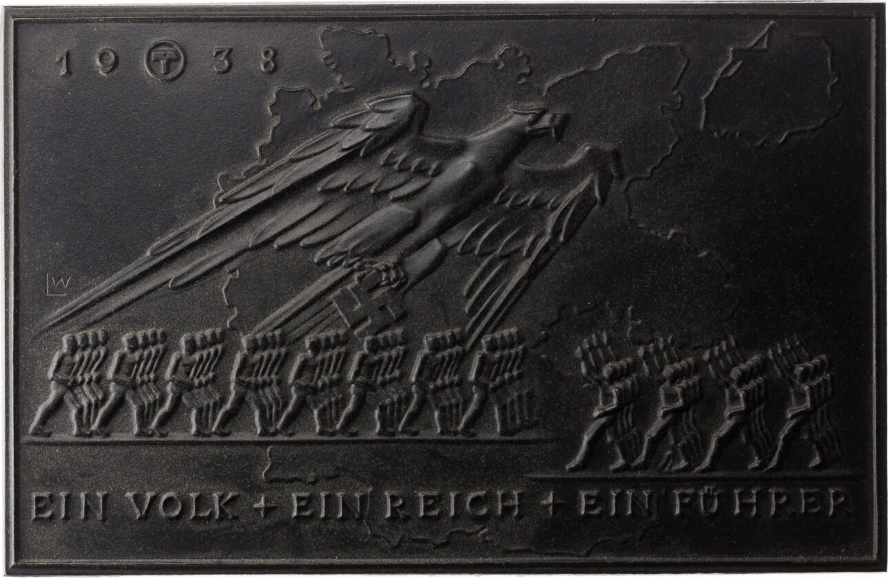 Drittes Reich Plakette 1938 Ein Volk + ein Reich + ein Führer von ...
