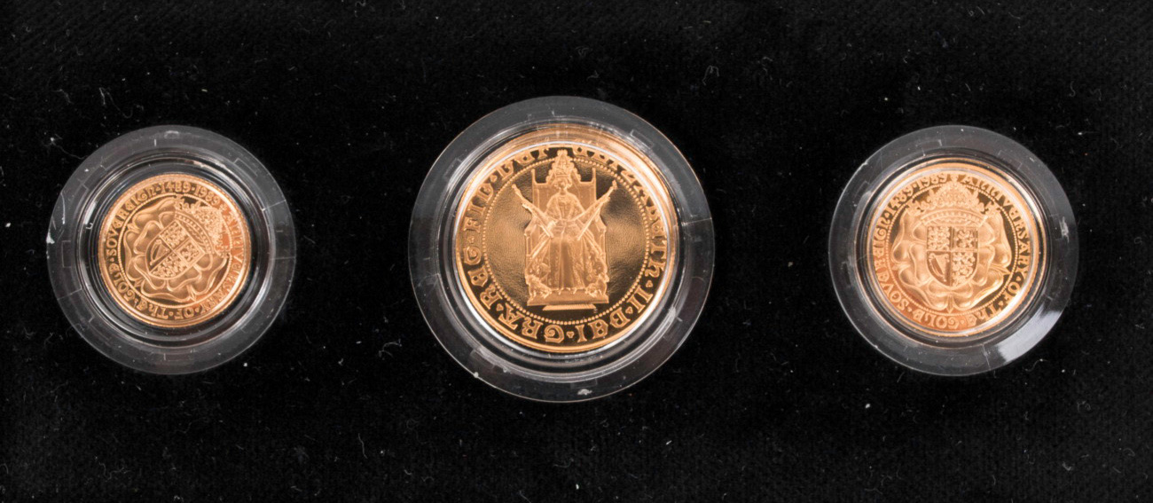 Großbritannien 1/2 Sovereign, Sovereign, 2 Sovereign 1989 500th ...