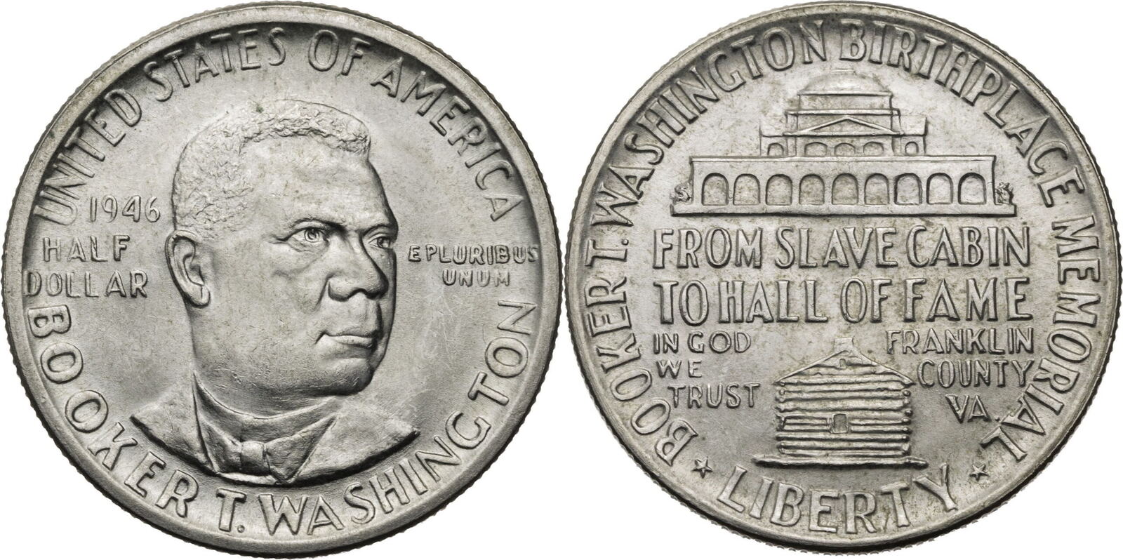 USA ½ Dollar 1946 Booker T. Washington Memorial VF-EF | MA-Shops