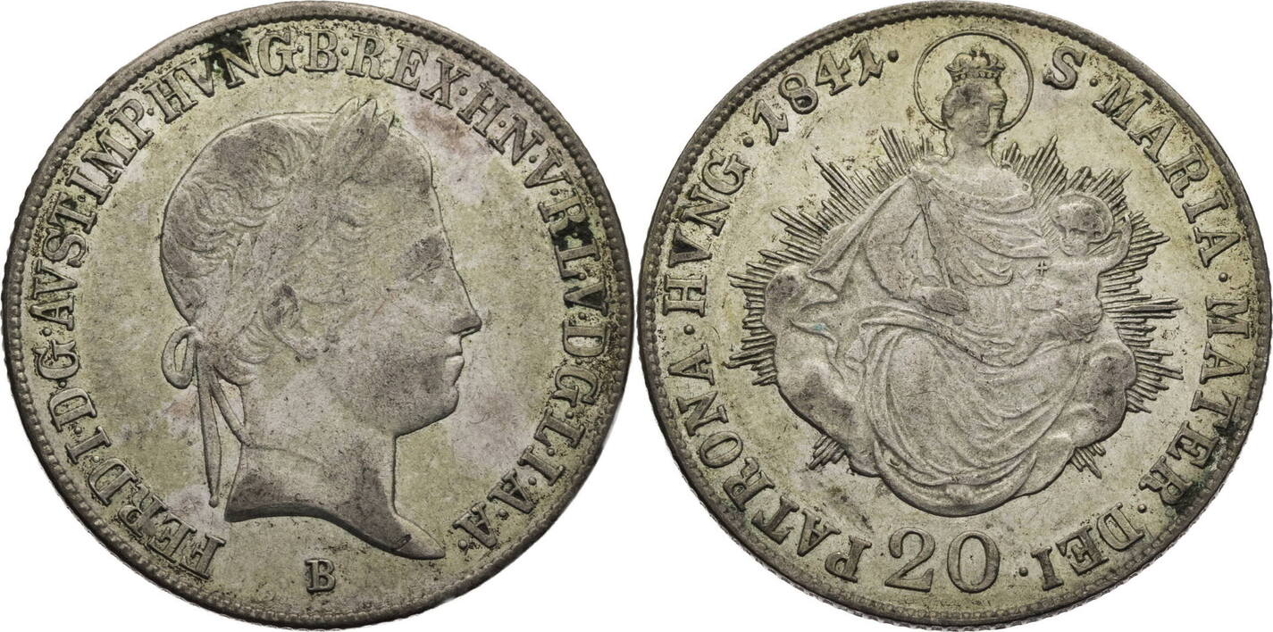Ungarn, Königreich 20 Kreuzer 1841 B Ferdinand I. (1835-1848) - Kursmünze VF | MA-Shops