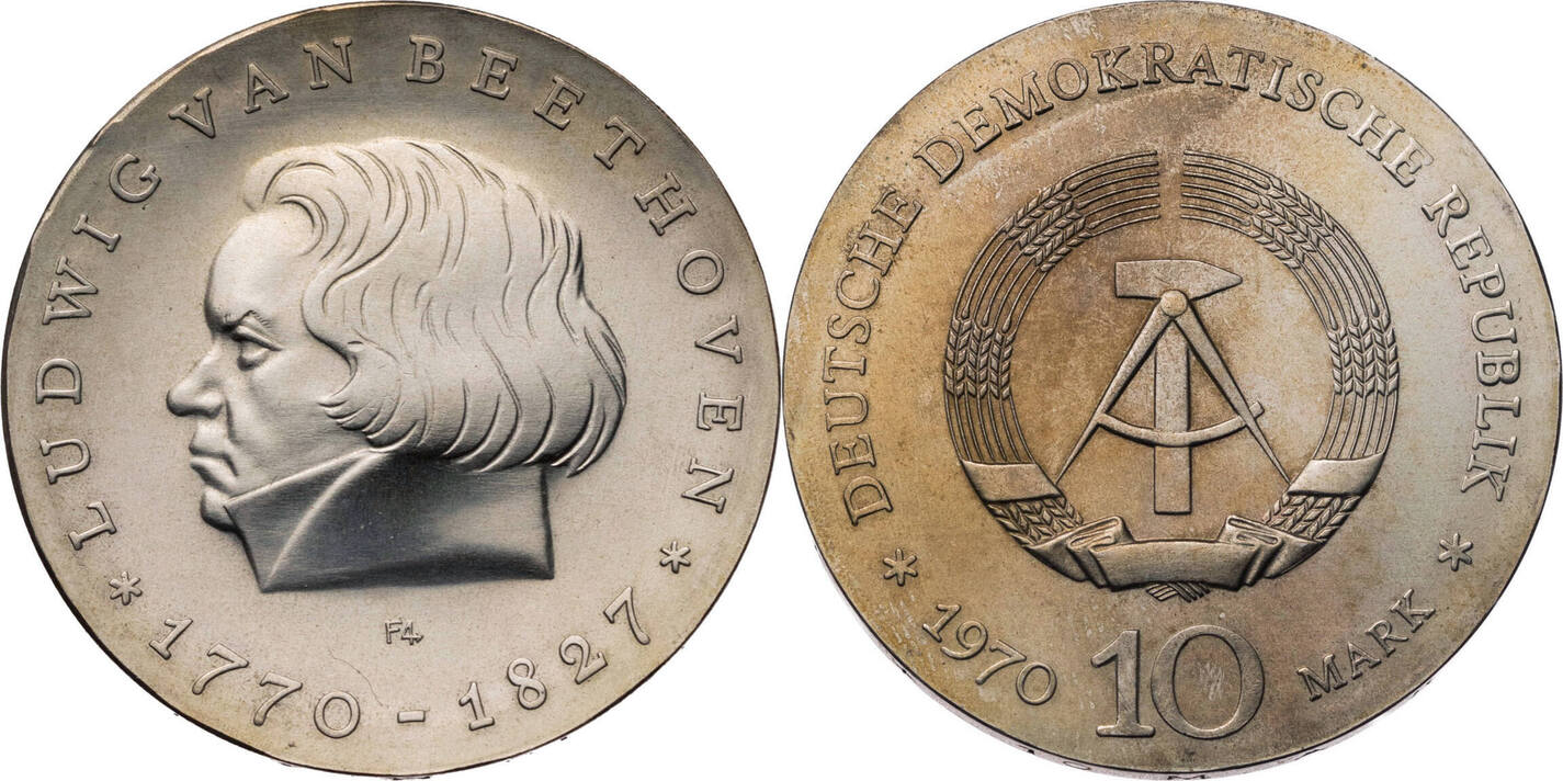 DDR 10 Mark 1970 (A) 200th Anniversary of Birth of Ludwig van Beethoven ...
