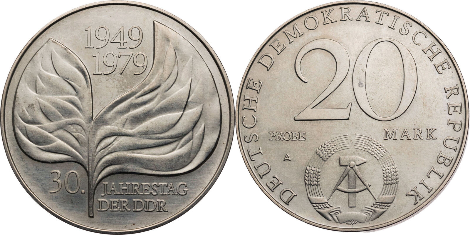 20 Mark 1979 A Auf den 30. Jahrestag der DDR - Probe EF | MA-Shops