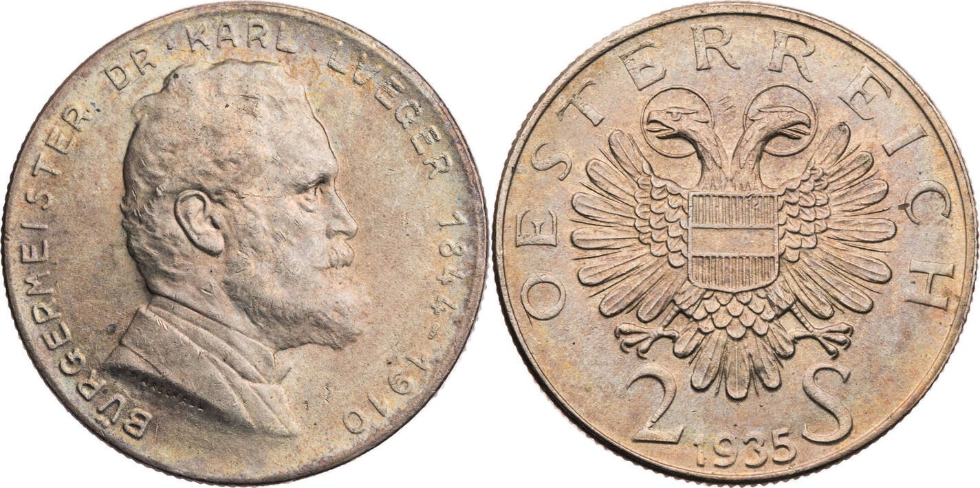 Österreich 2 Schilling 1936 25th Anniversary of the Death of Karl ...