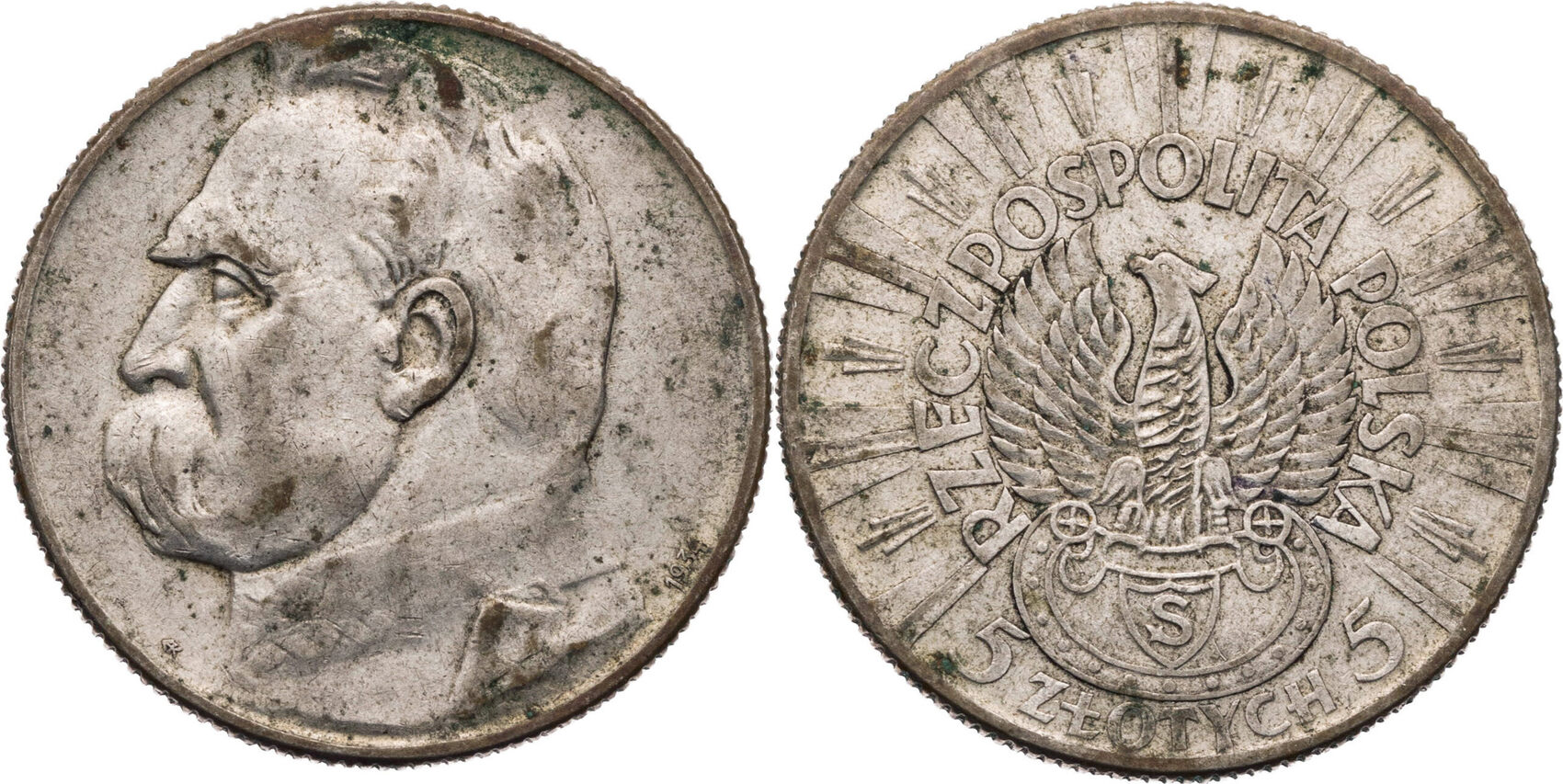 Polen 5 Zloty 1934 Jozef Pilsudski VF | MA-Shops