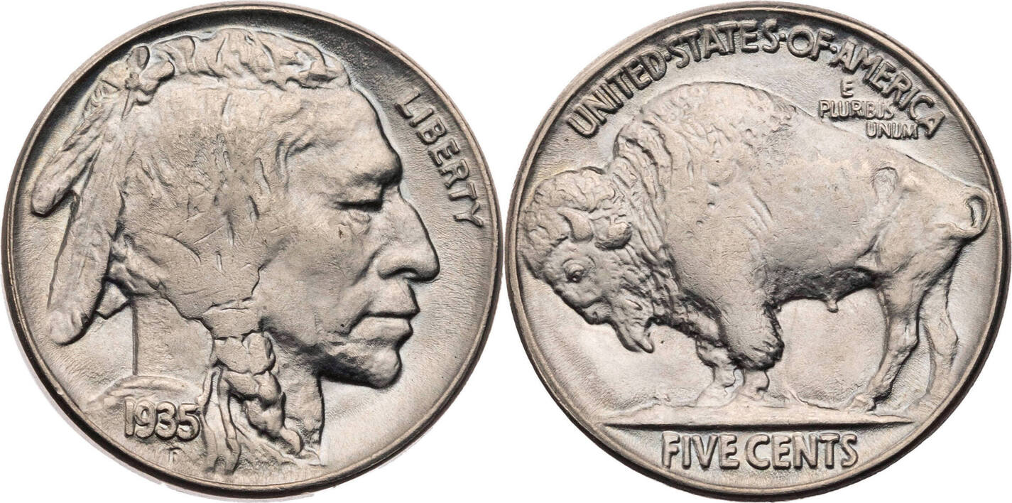 USA 5 Cents 1935 Buffalo Nickel - Kursmünze (1913-1938) EF | MA-Shops