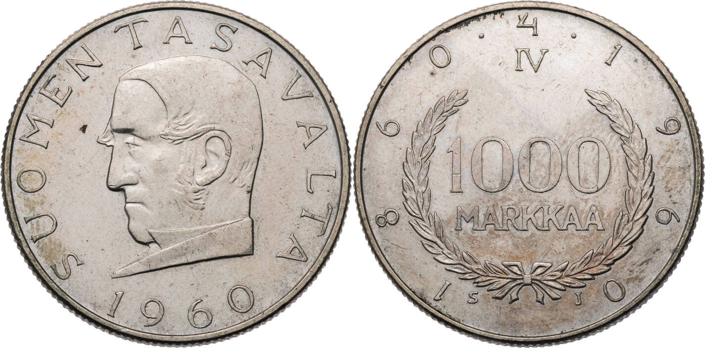 Finnland 1000 Markkaa 1960 Snellman VF-EF | MA-Shops