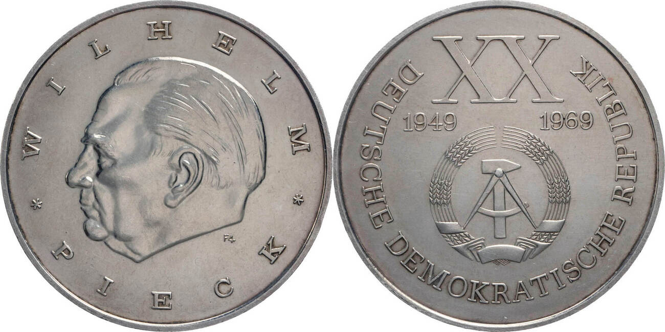 DDR Medaille 1969 Wilhelm Pieck - 20 Jahre Deutsche Demokratische ...