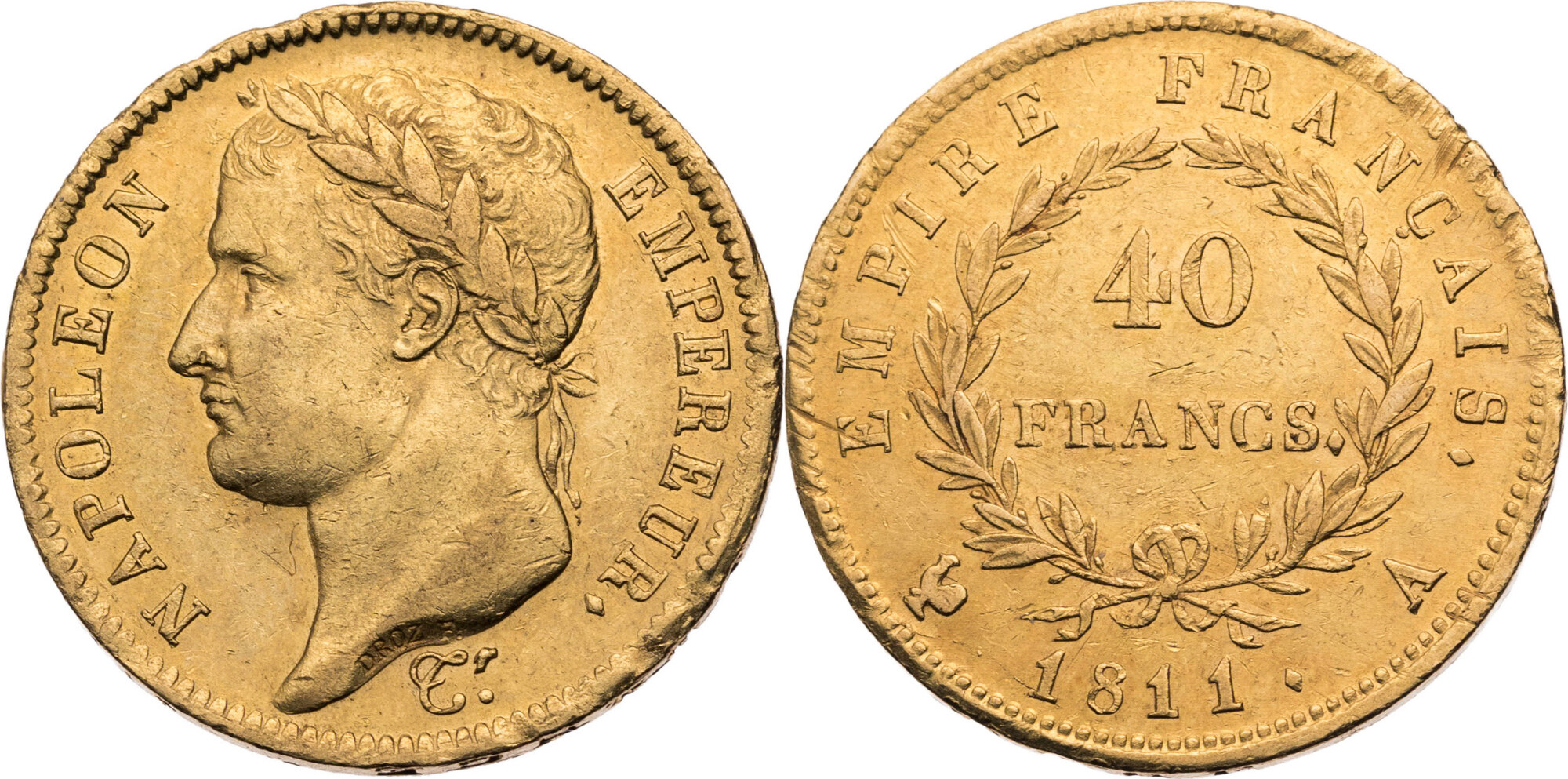 Frankreich 40 Francs 1811 A Napoleon I. (1804-1814, 1815) - Kursmünze ...