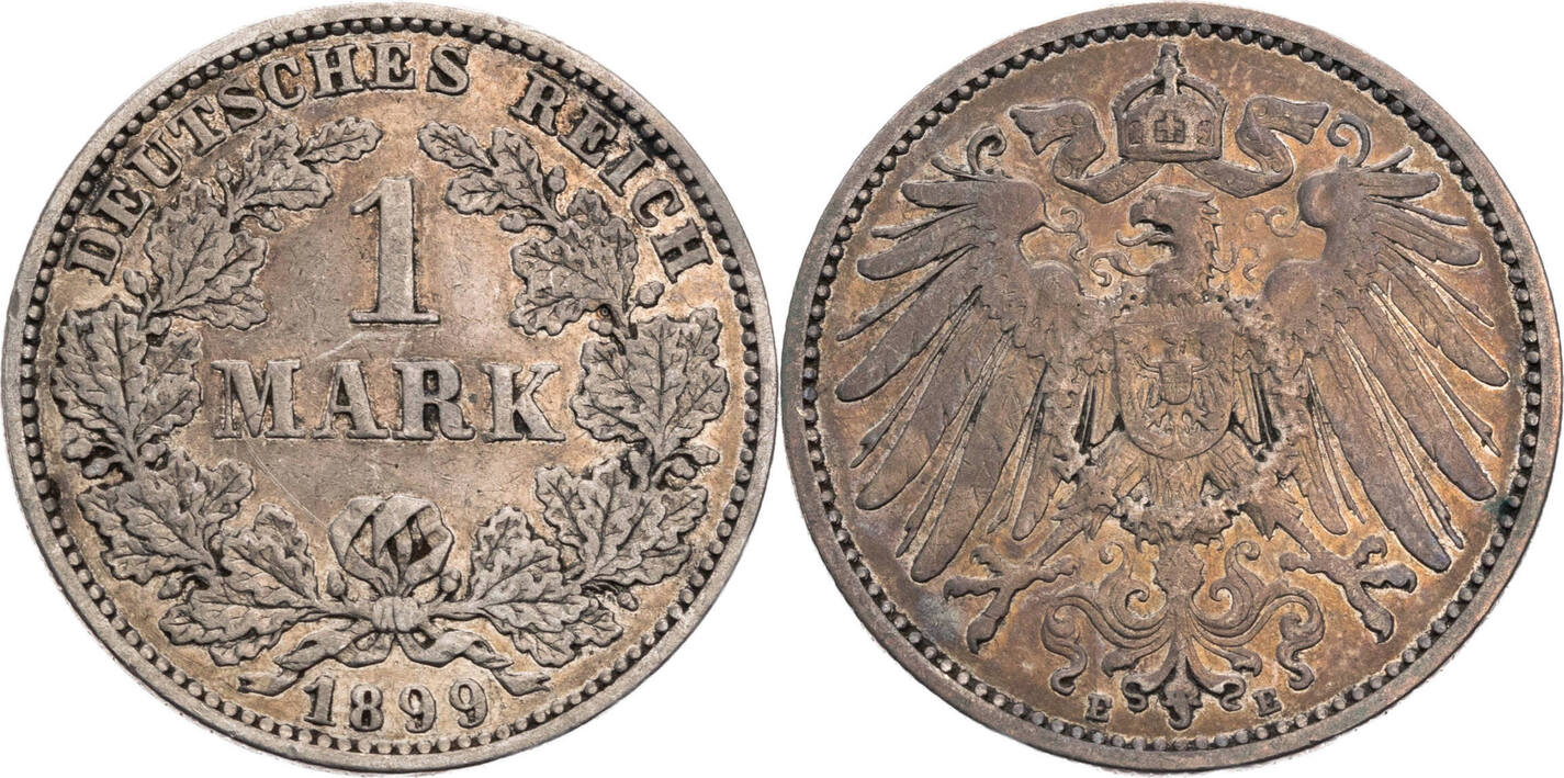 Kaiserreich 1 Mark 1899 E Kursmünze (1891-1916) VF | MA-Shops