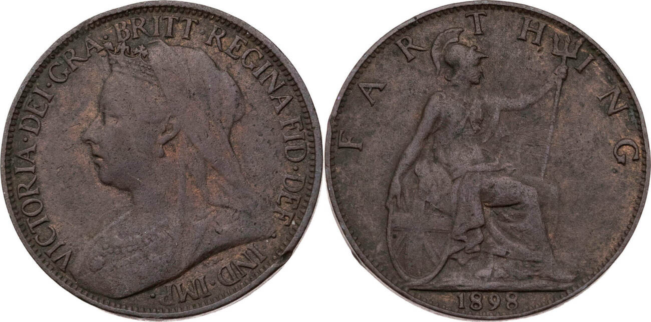 Großbritannien Farthing 1898 Victoria (1837-1901) - Kursmünze (1895 ...